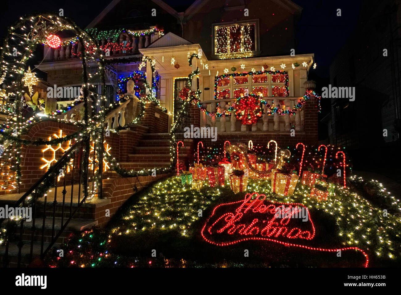 Christmas candy canes illuminated hi-res stock photography and images ...