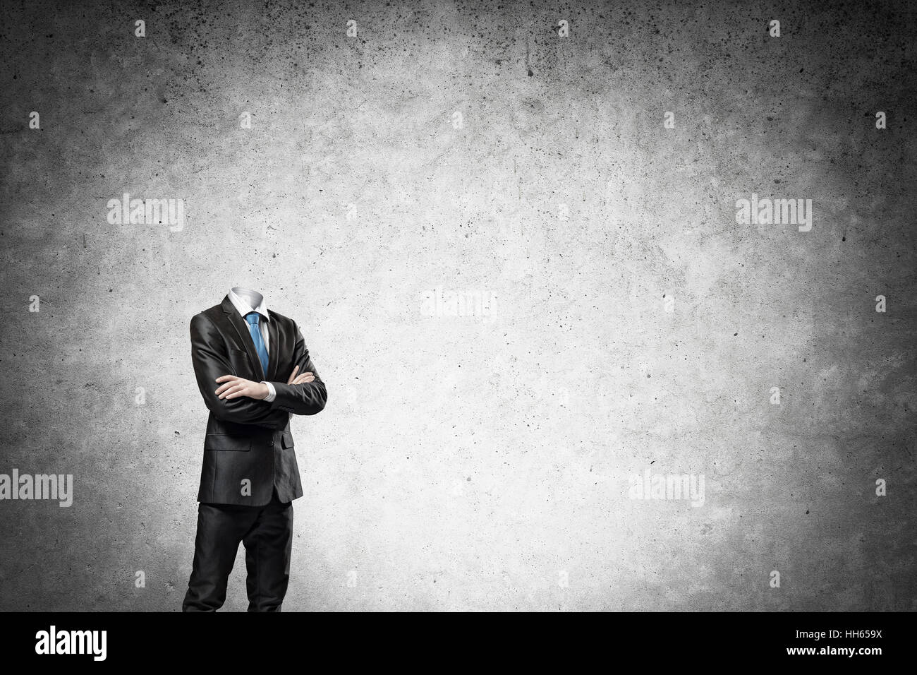 Businessman without head Stock Photo - Alamy