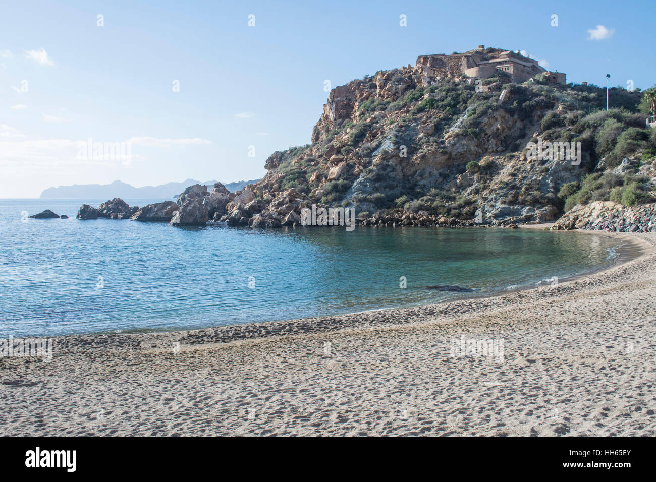 Cala Cortina beach at Cartagena in Murcia Spain Stock Photo - Alamy