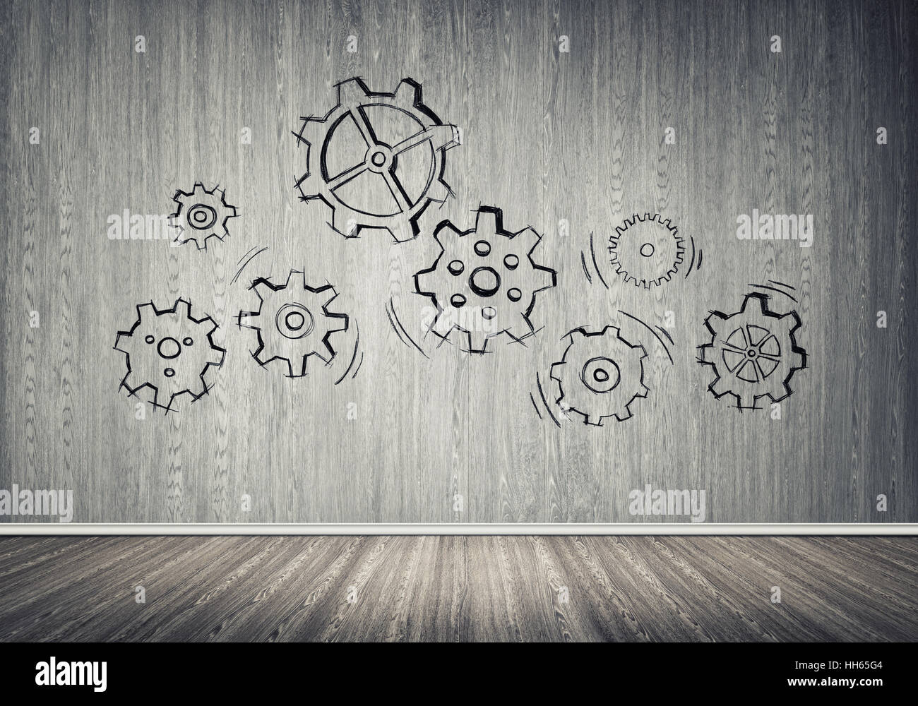 Gear mechanism as teamwork concept Stock Photo - Alamy