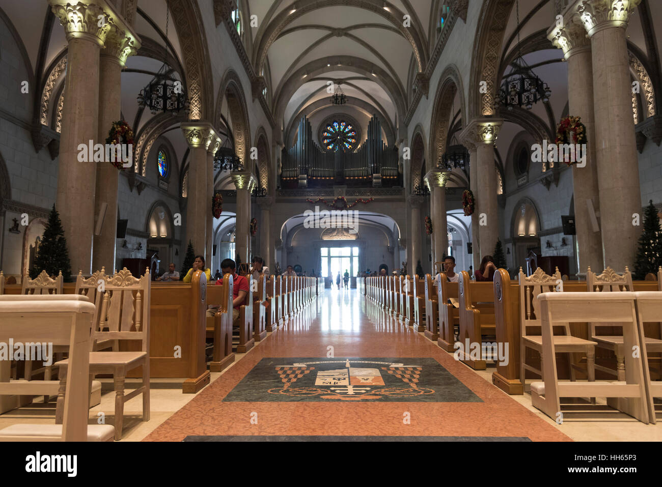 Interior of Manila Cathedral, Intramuros, Manila, Philippines Stock ...