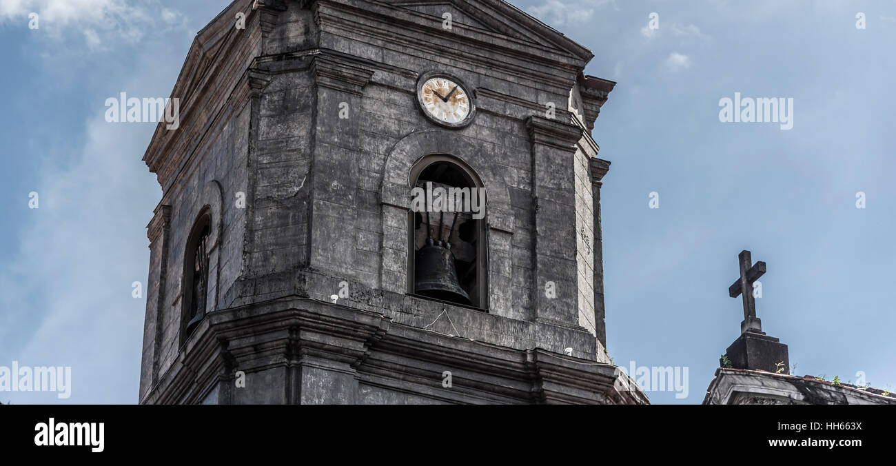 Clock Tower of San Augustin Church from Intramuros, Manila, Philippines ...