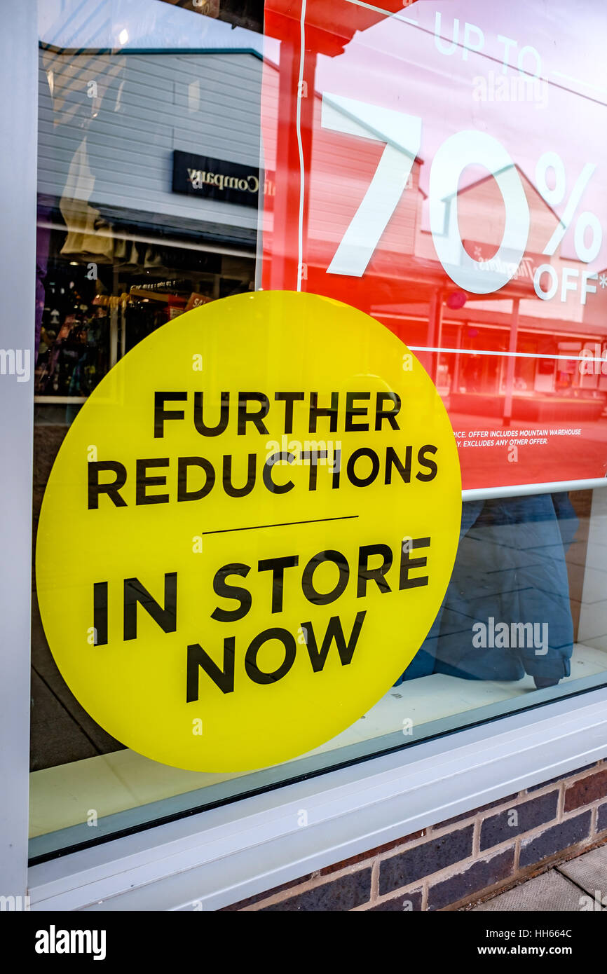 Reductions Sign Freeport Stock Photo - Alamy