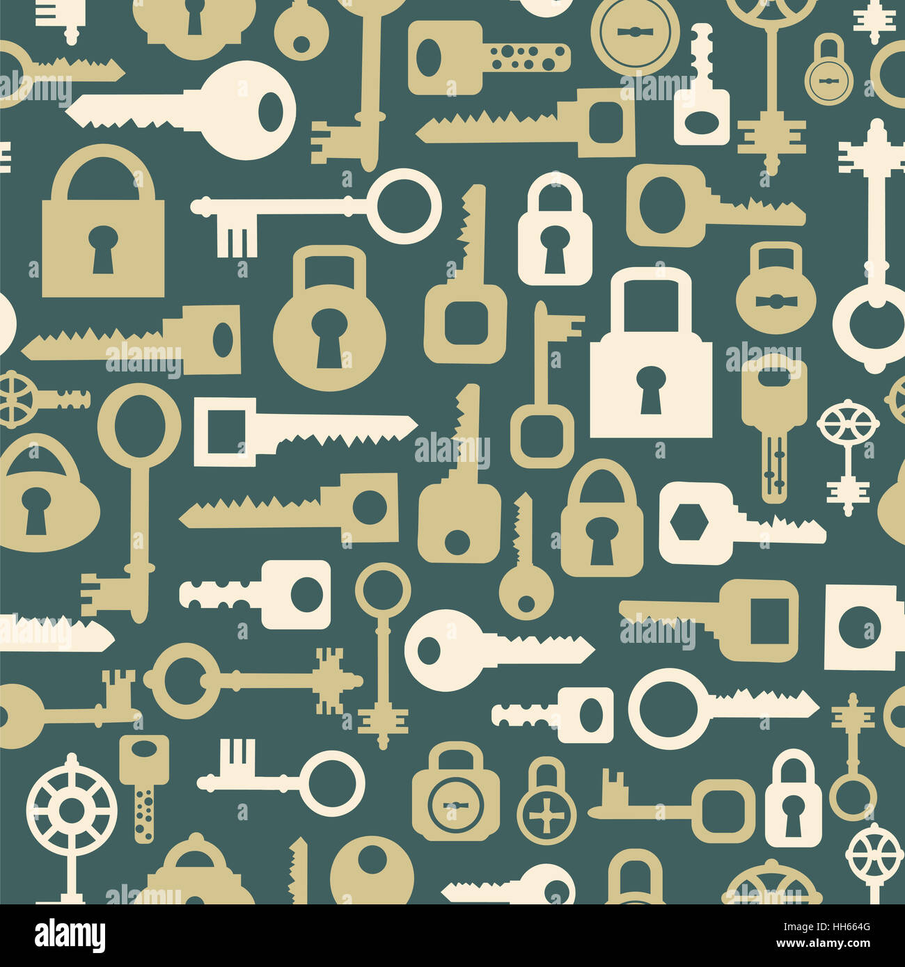 Background key repeating seamless pattern in vintage retro style Stock ...