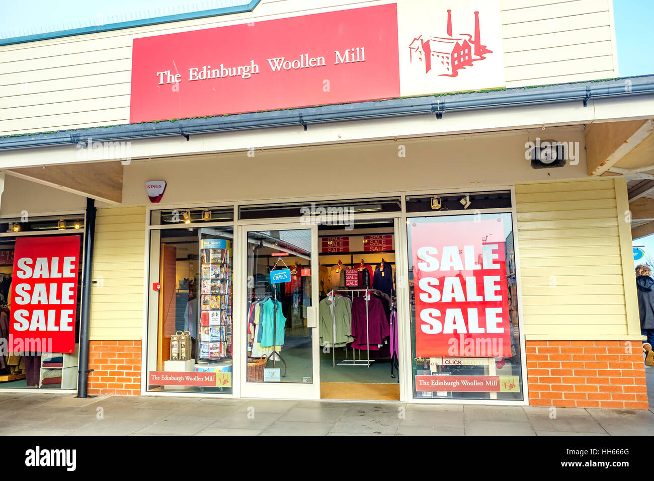 Edinburgh Woollen Mill Shop Stock Photo - Alamy