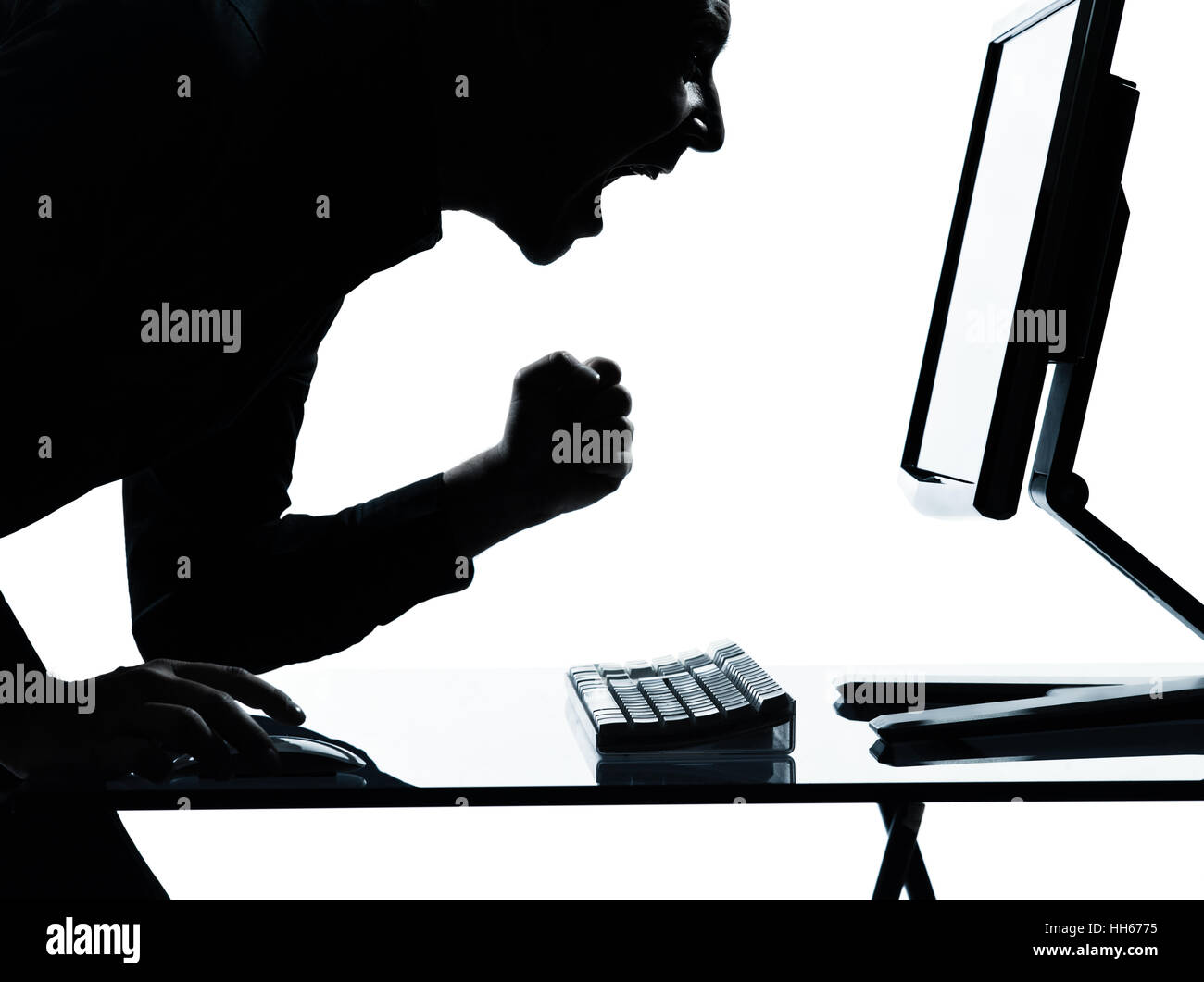 one caucasian business man computer computing happy portrait silhouette ... one caucasian business man computer computing happy portrait silhouette ...