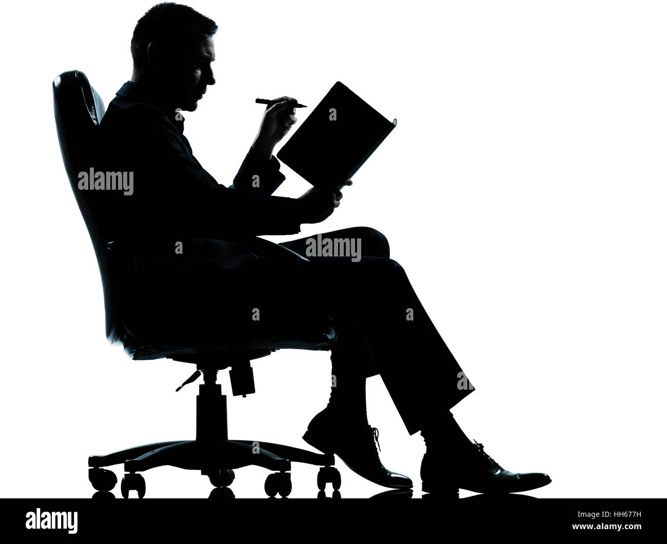 Man Writing Silhouette