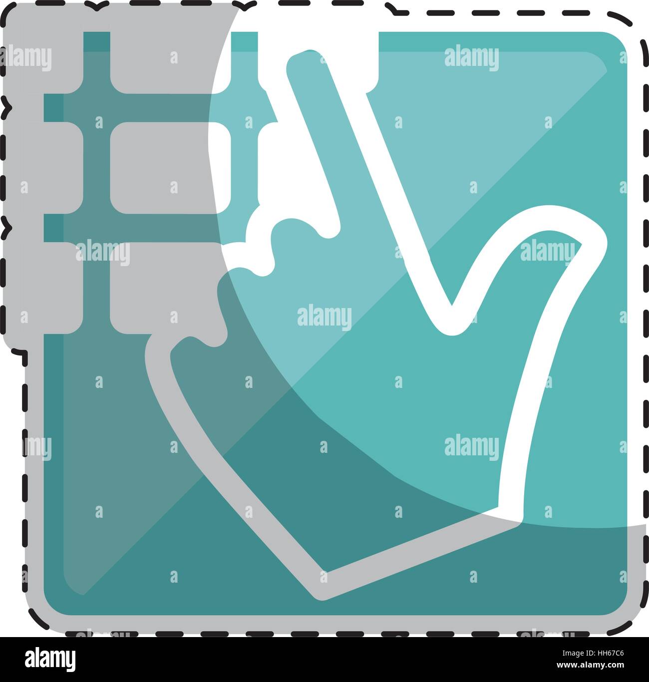 hadn typing safety pin or password icon image Stock Vector Image & Art ...