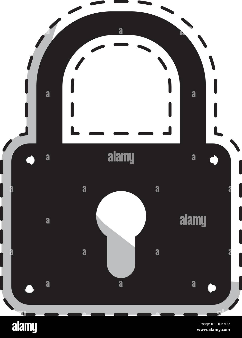 security padlock icon over white background. vector illustration Stock ...