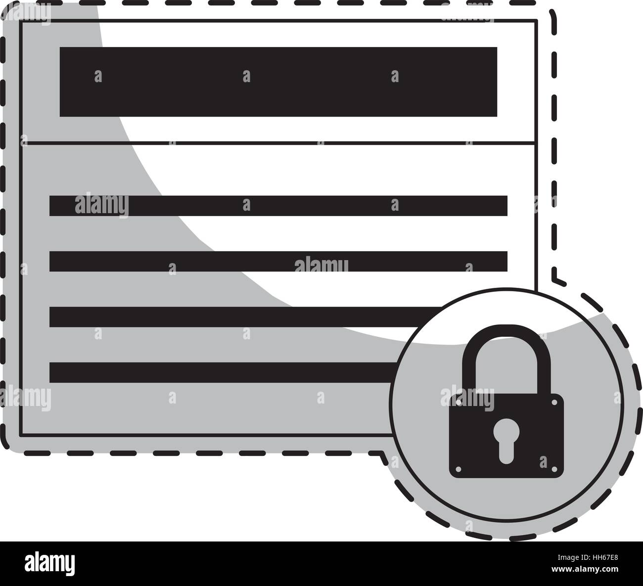 window frame with padlock icon over white background. vector ...