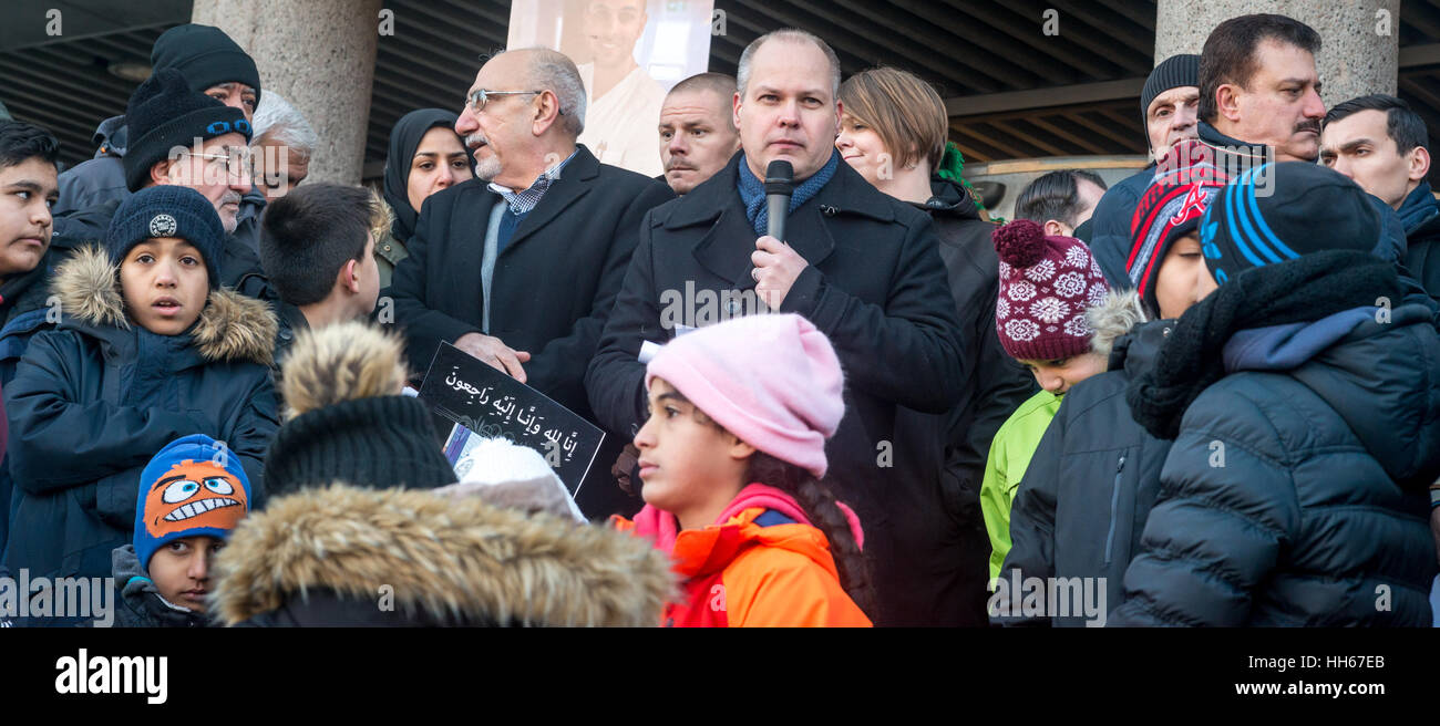 Malmo, Sweden. 16th Jan, 2017. The city shocked by the murder of a 16 ...