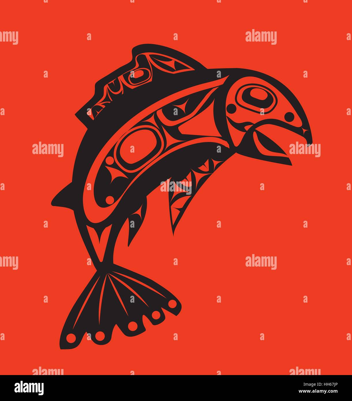 Traditional native american indian salmon hi-res stock photography and ...