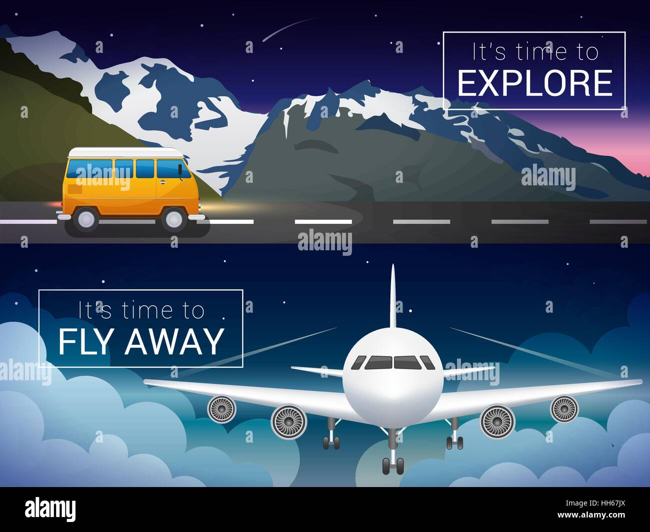 Plane in the snow Stock Vector Images - Alamy