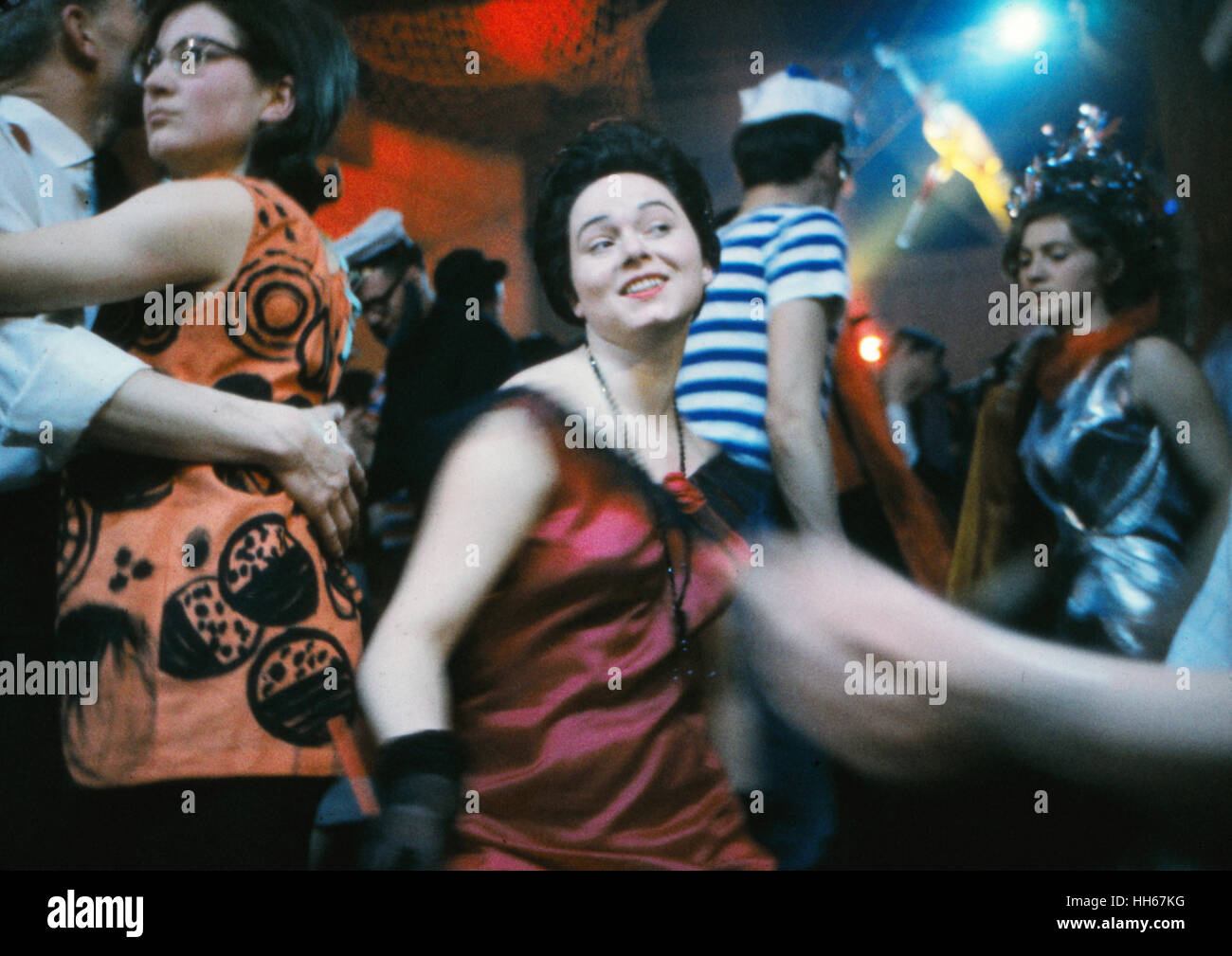 People Dancing at Fasching Festival in Cologne Germany, 1965 Stock ...