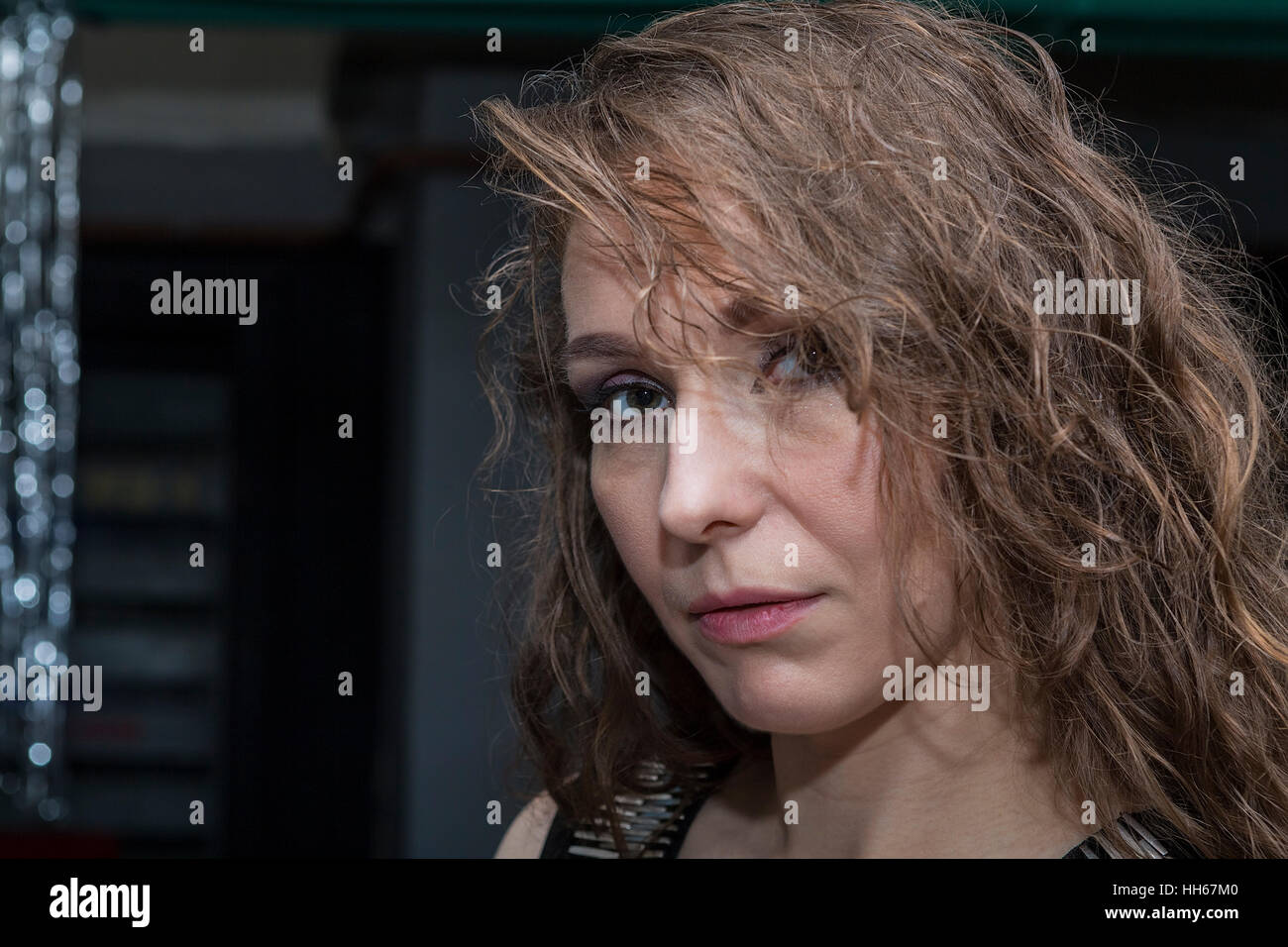 Tired woman after work Stock Photo - Alamy