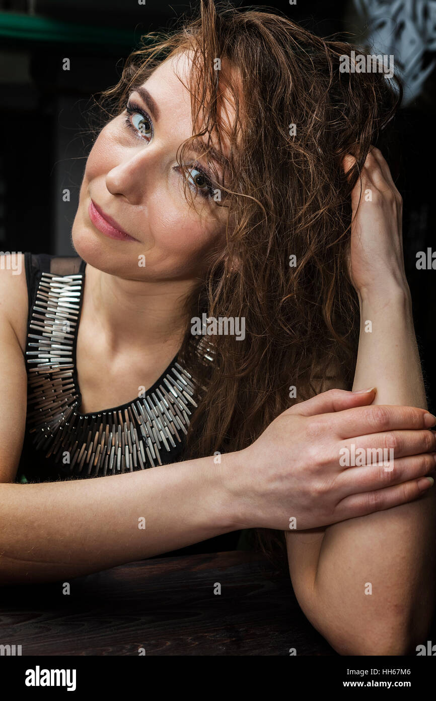 Tired woman after work Stock Photo - Alamy