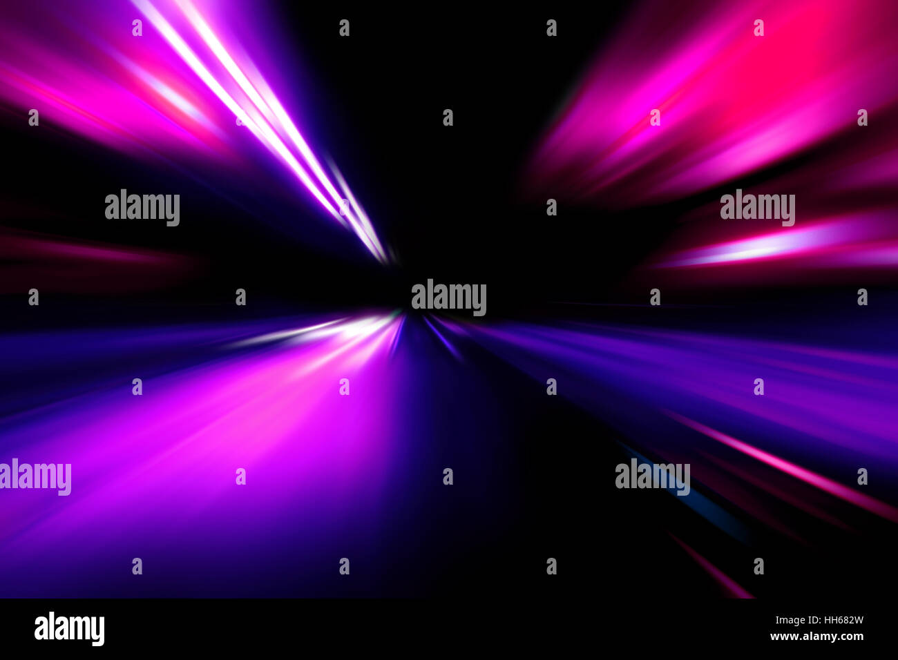 red blue acceleration speed motion on night road Stock Photo - Alamy