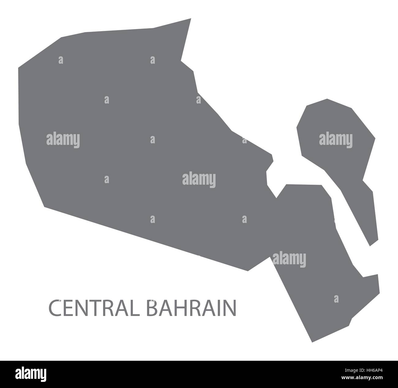 Central Bahrain Map grey Stock Vector Image & Art - Alamy
