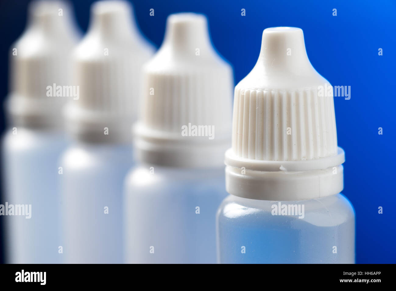 medical bottles for samples, medication, fluids. they stand in a row ...