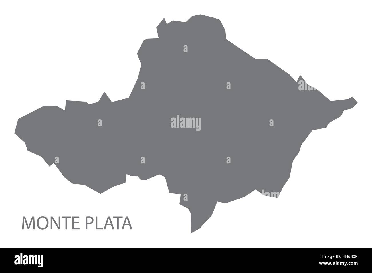 Monte Plata Dominican Republic Map in grey Stock Vector Image & Art - Alamy