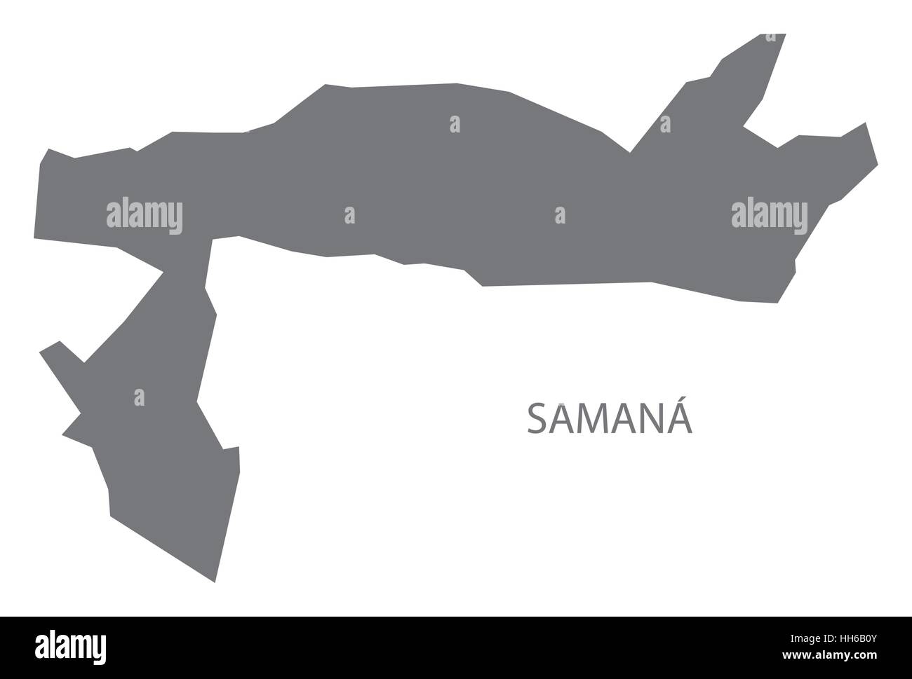 Samana Dominican Republic Map in grey Stock Vector Image & Art - Alamy