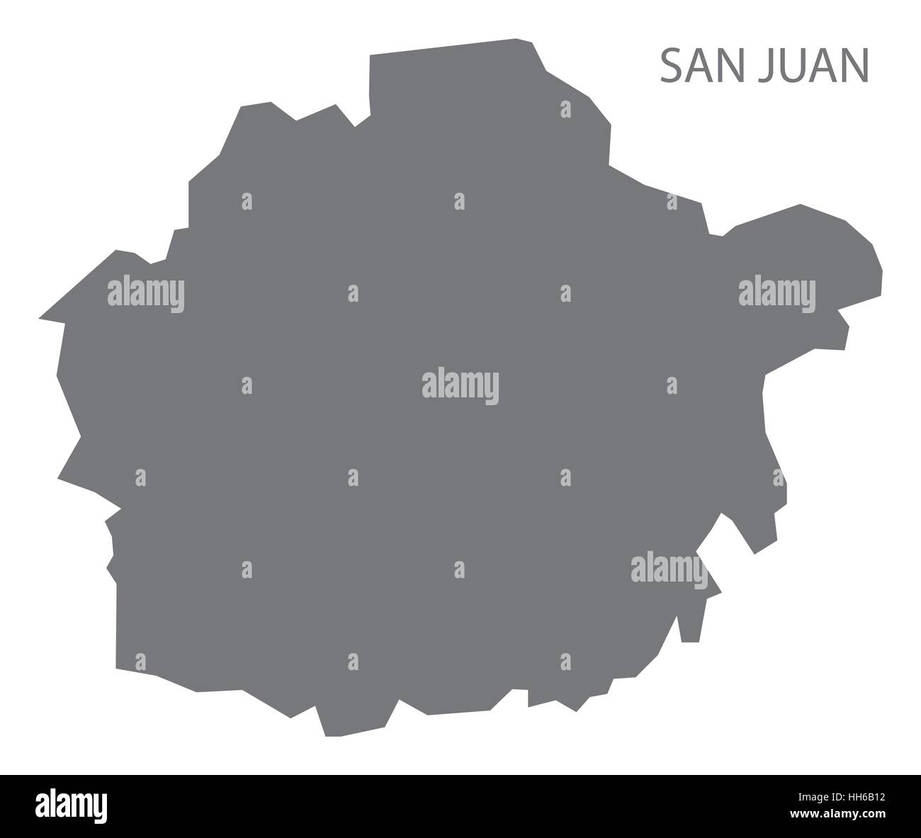 Map san juan illustration silhouette hi-res stock photography and ...