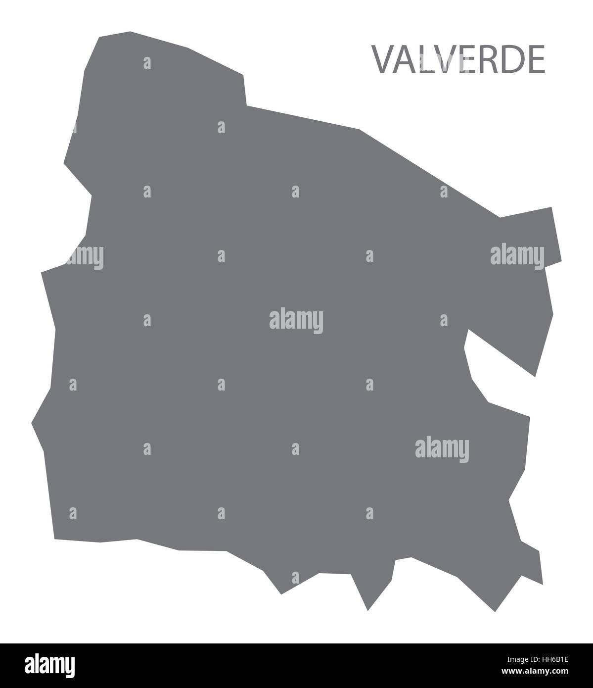 Valverde Dominican Republic Map in grey Stock Vector Image & Art - Alamy