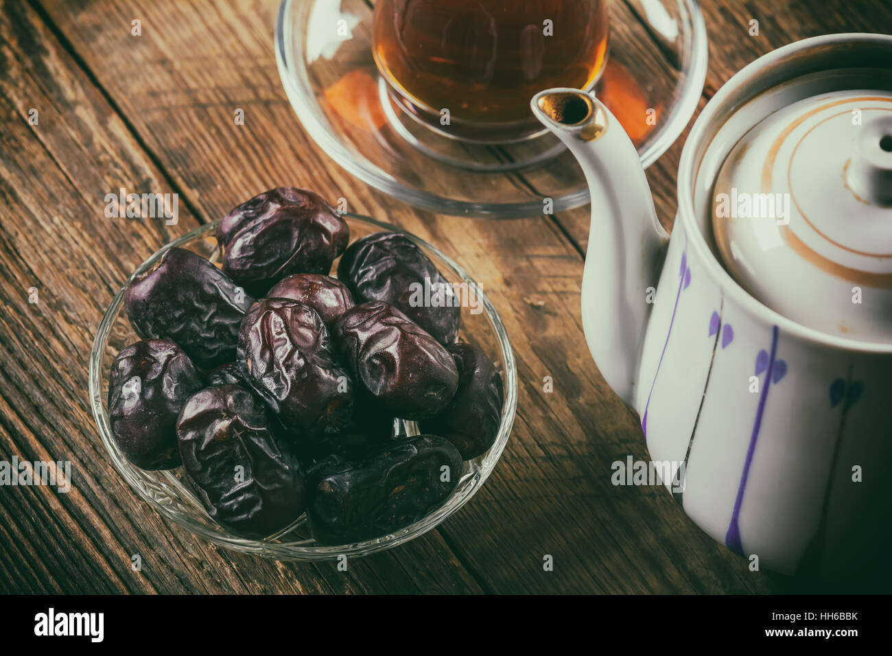 Tea with dates Stock Photo - Alamy