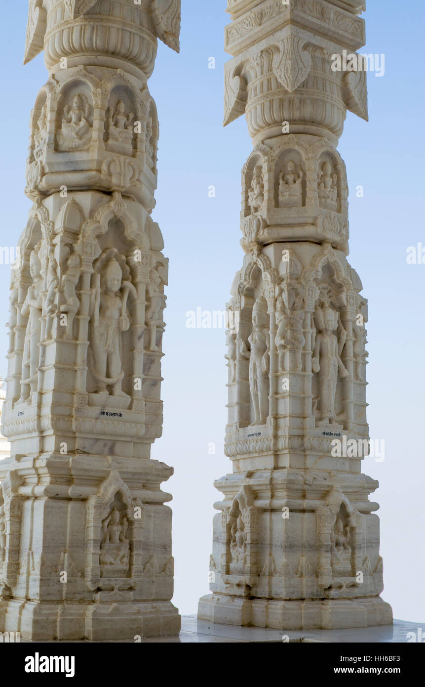 column, Architectural construction of the temple Birla Mandir to Jaipur ...