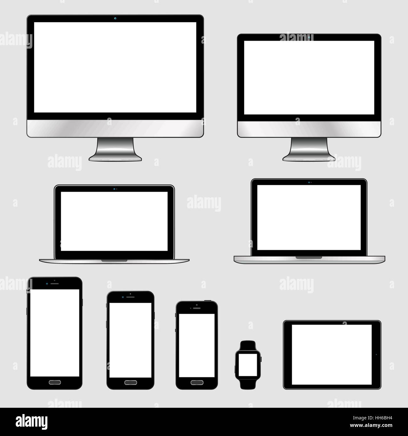 Vector illustration, set of modern electronic devices Stock Vector ...