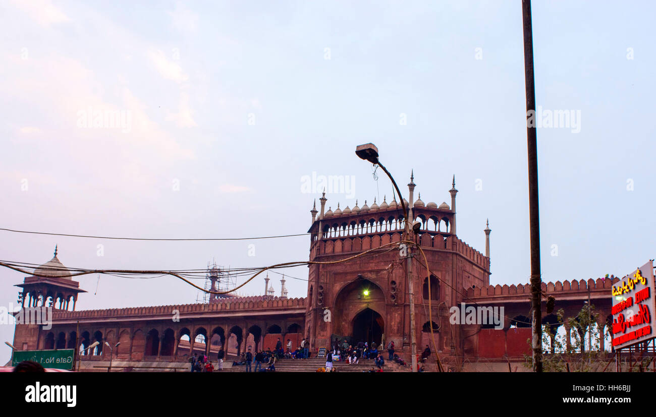 gate 1 of jama masjid Stock Photo - Alamy