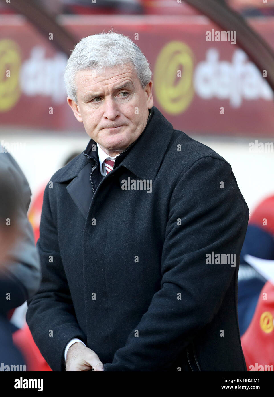 Stoke City manager Mark Hughes Stock Photo - Alamy