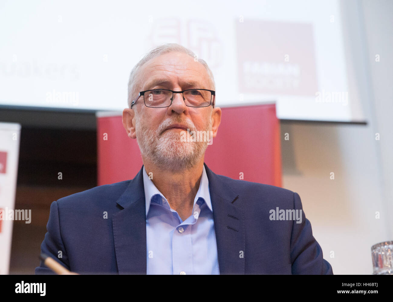 Labour leader,Jeremy Corbyn,addresses the annual Fabian society meeting ...