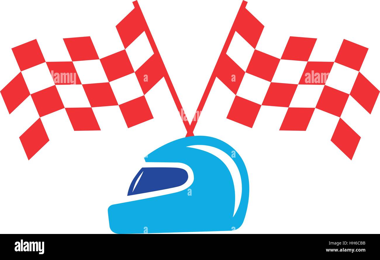 Checkered Flag and Helmet Design. EPS 8 supported Stock Vector Image ...