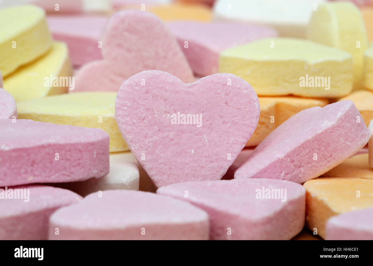 Heart shaped candy Stock Photo - Alamy