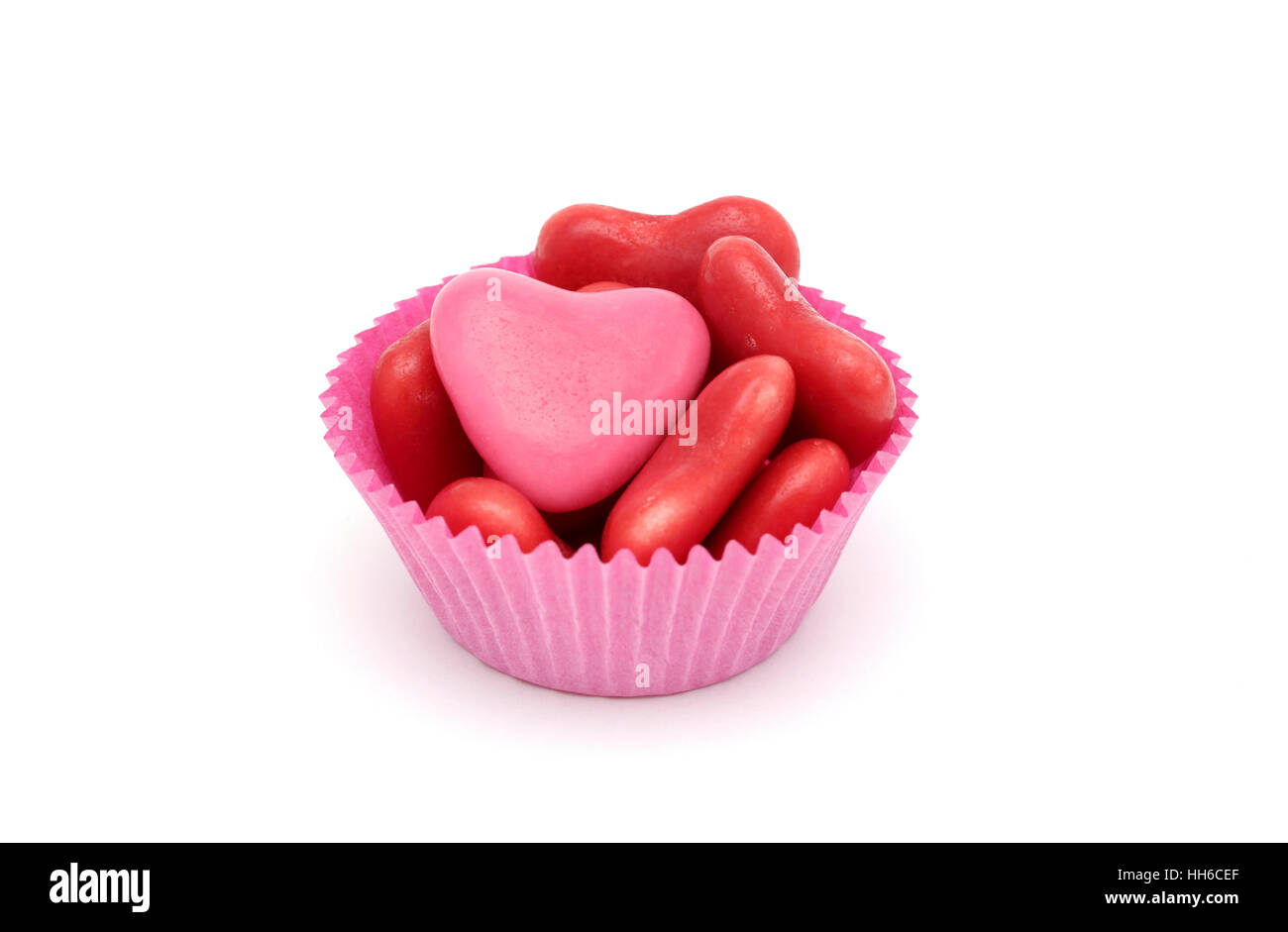 Red candy hearts Stock Photo - Alamy