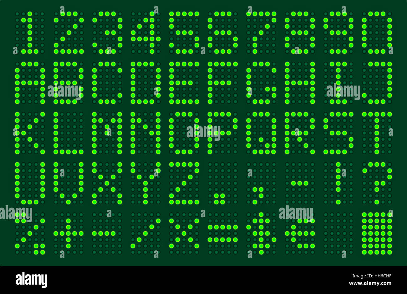 digital numbers alphabet and signs Stock Photo - Alamy
