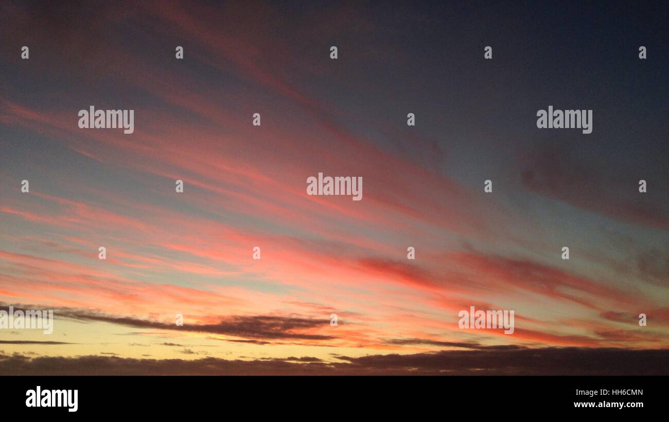 pink / red clouds during sunset Stock Photo - Alamy