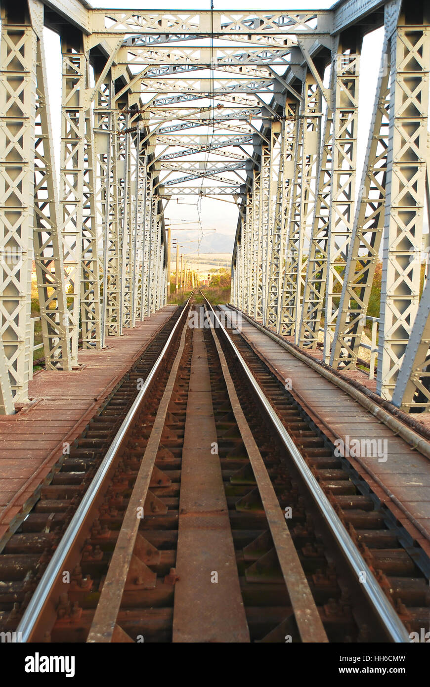 railway iron bridge Stock Photo - Alamy