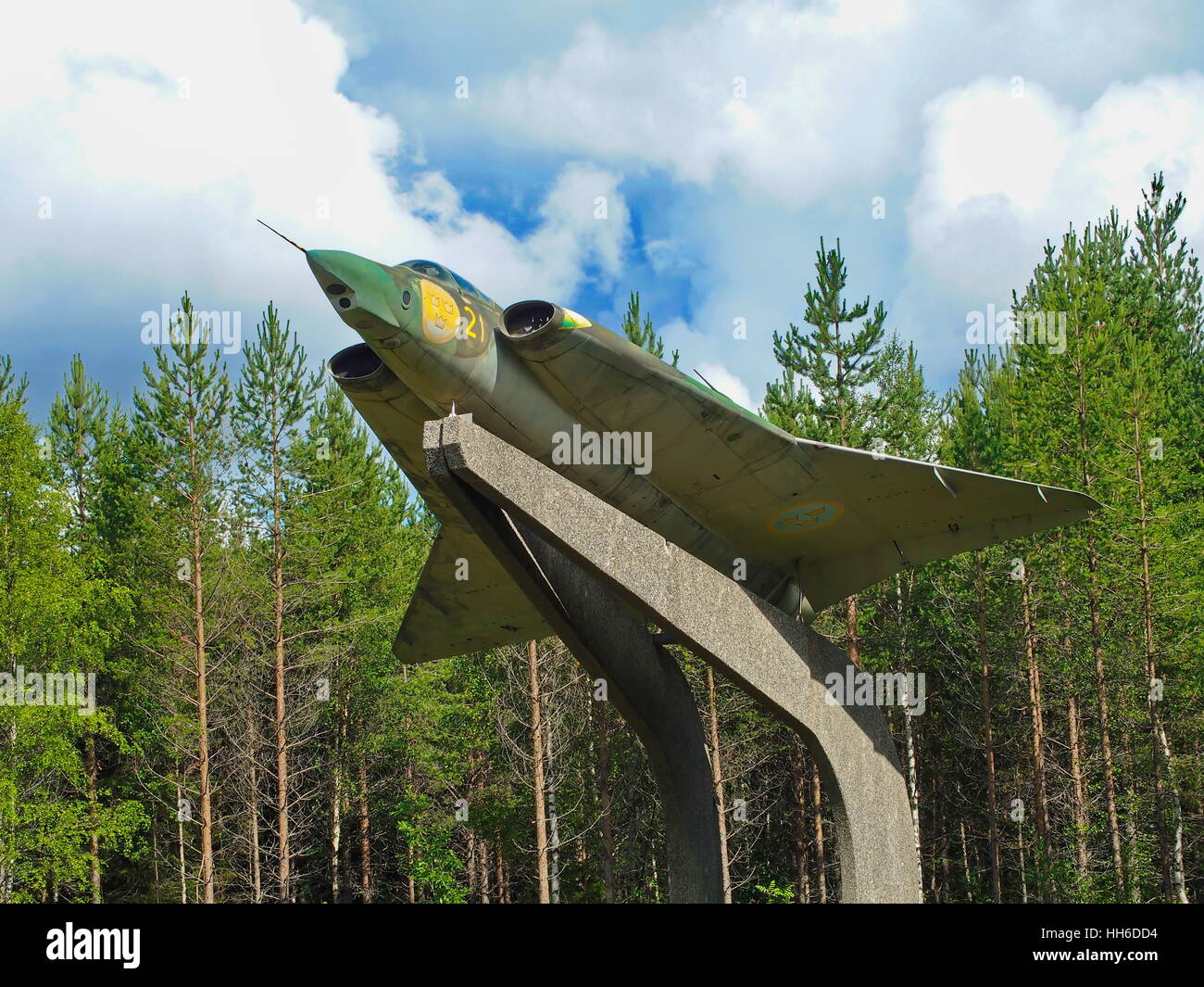 Luleå,Norrbotten/sweden-july 24 2015 J35 Draken a swedish jet fighter ...