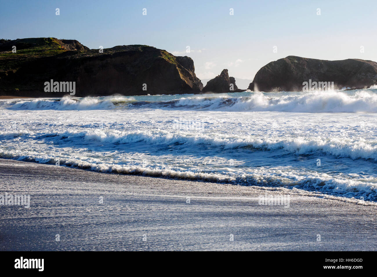 Rodeo Beach is a beach near Sausalito in Golden Gate National ...