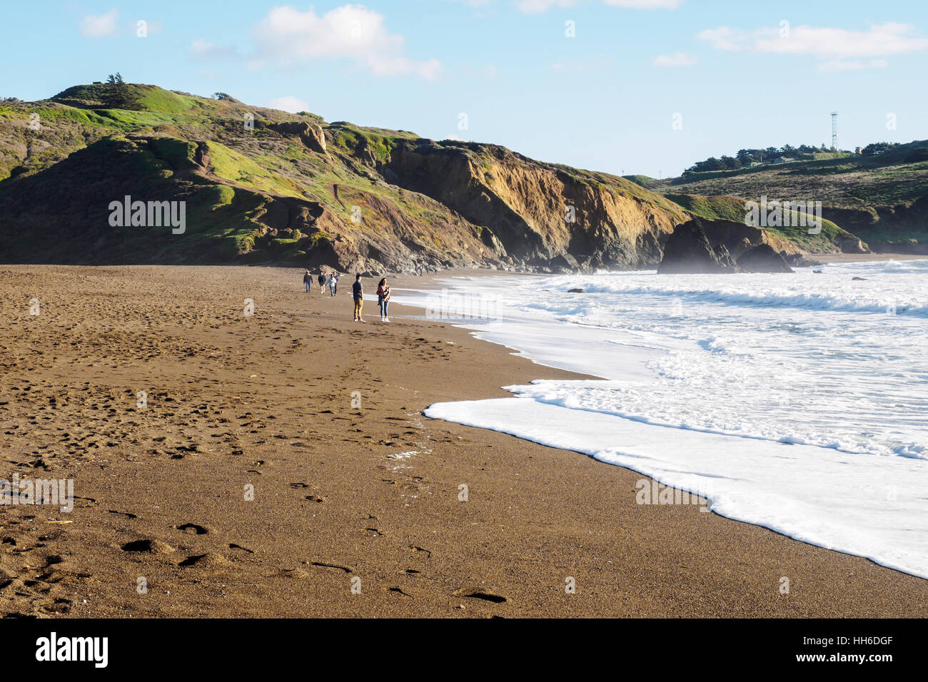 Rodeo Beach is a beach near Sausalito in Golden Gate National ...