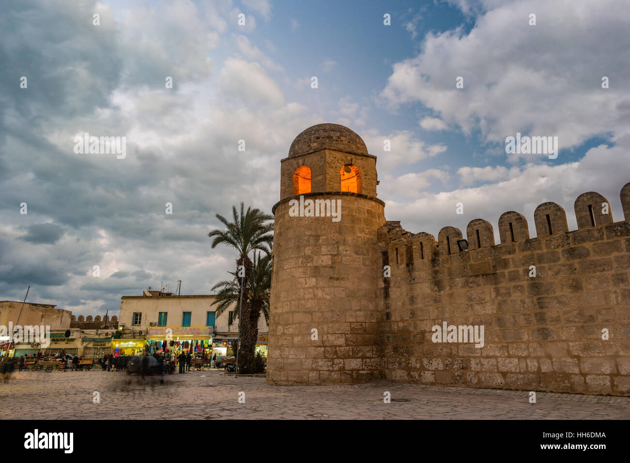 Night photo of Mosque in Sousse Stock Photo - Alamy