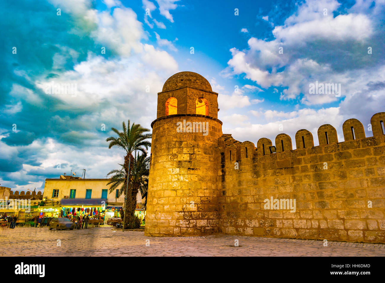 Night photo of Mosque in Sousse Stock Photo - Alamy