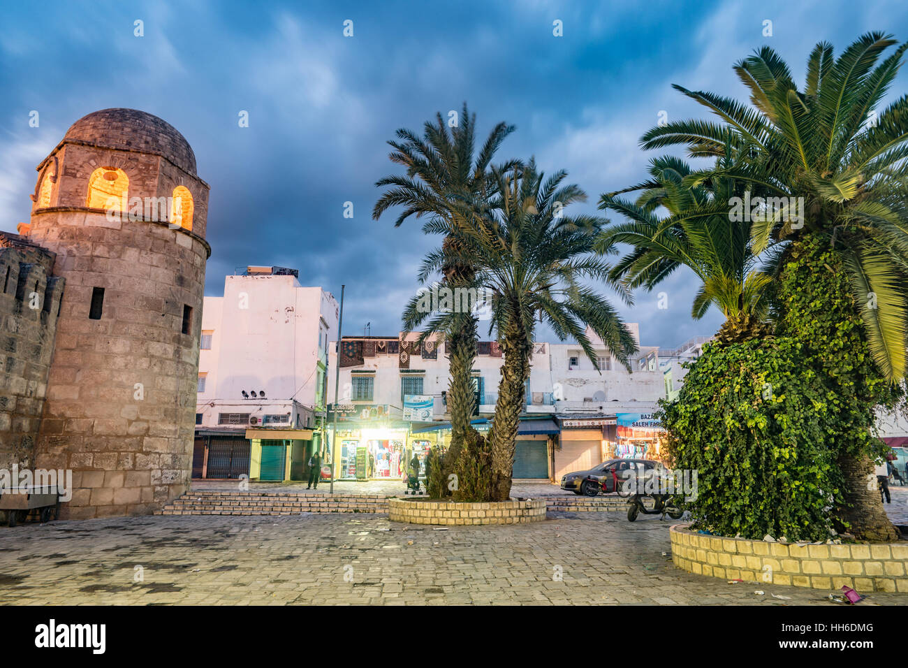 Night photo of Mosque in Sousse Stock Photo - Alamy
