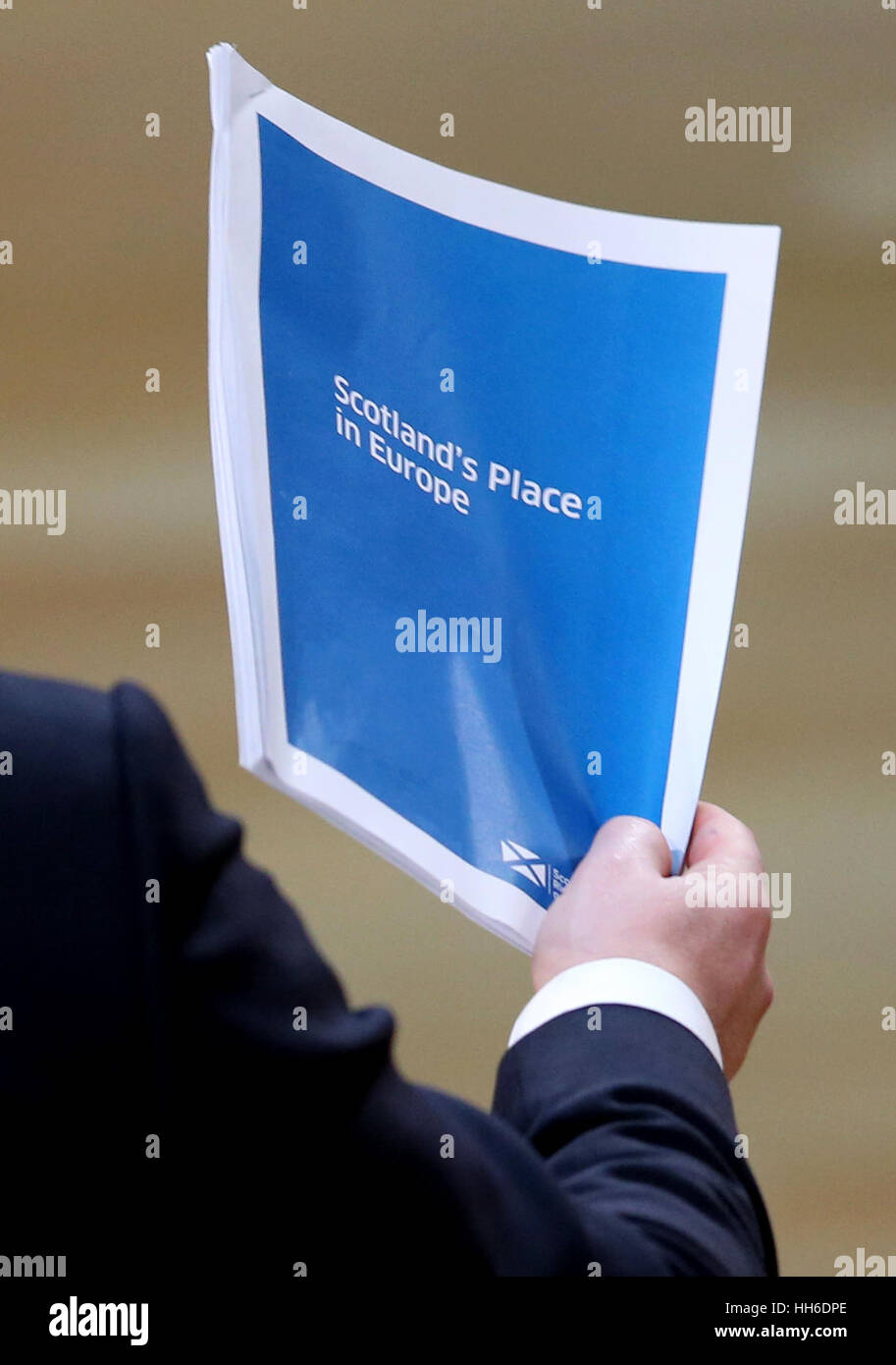 Scottish Conservative shadow economy secretary Dean Lockhart holds a ...