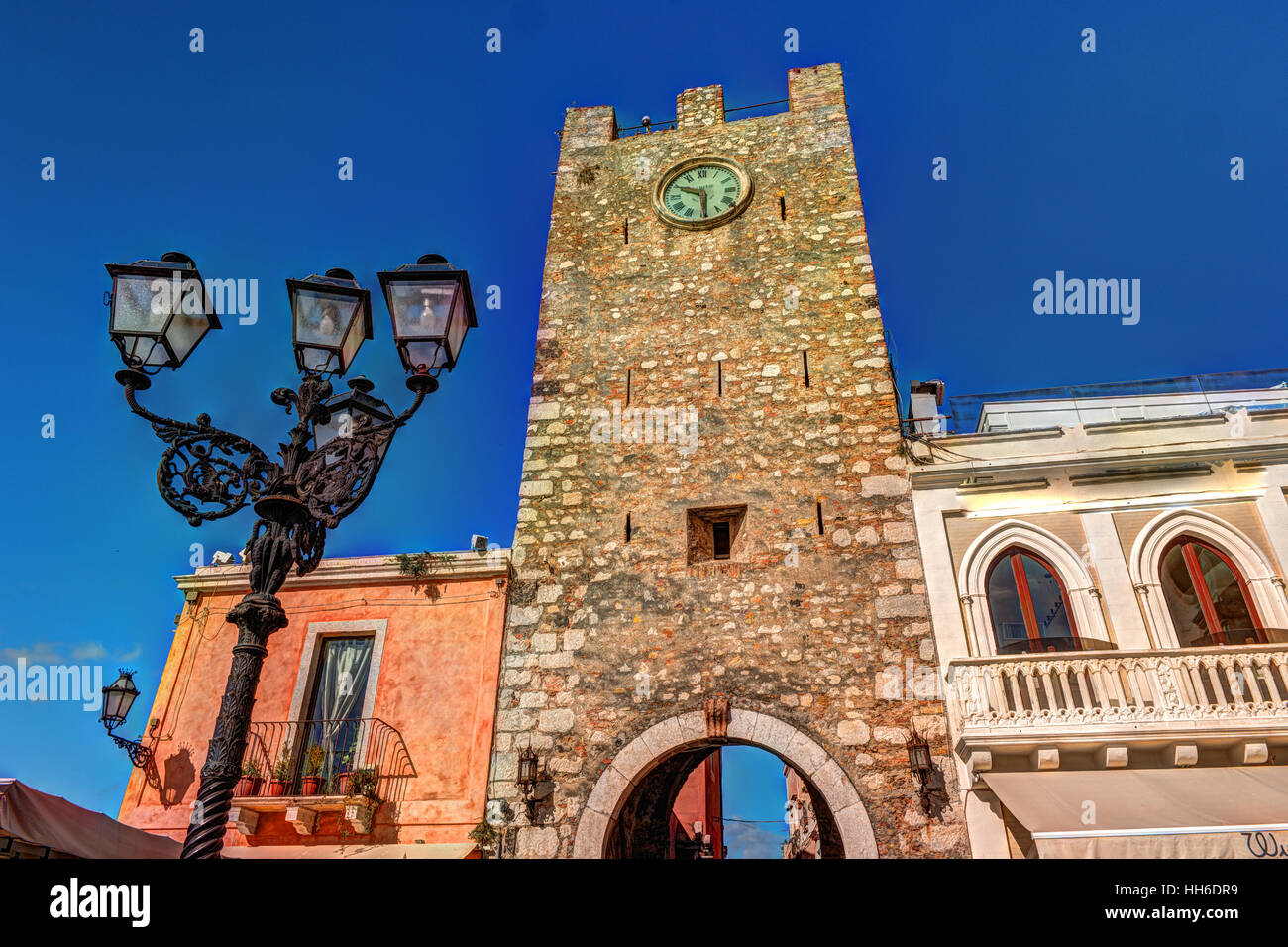 City gate in Taormina, Sicily Stock Photo - Alamy