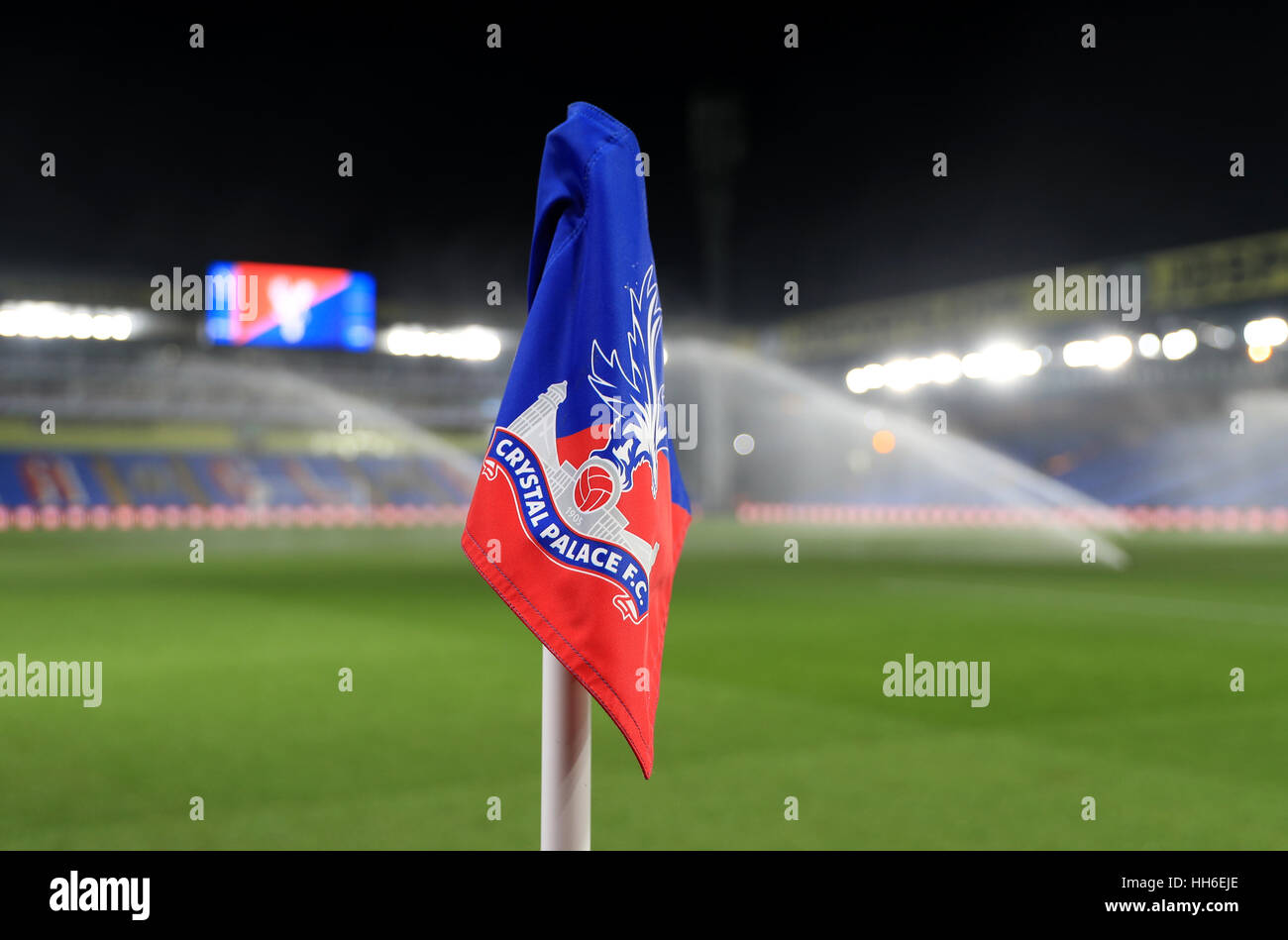 A Crystal Palace corner flag before the Emirates FA Cup, third round ...