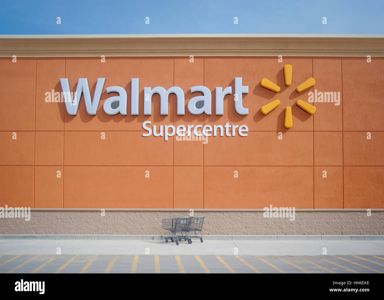 Walmart Supercentre sign in Owen Sound, Ontario, Canada Stock Photo - Alamy