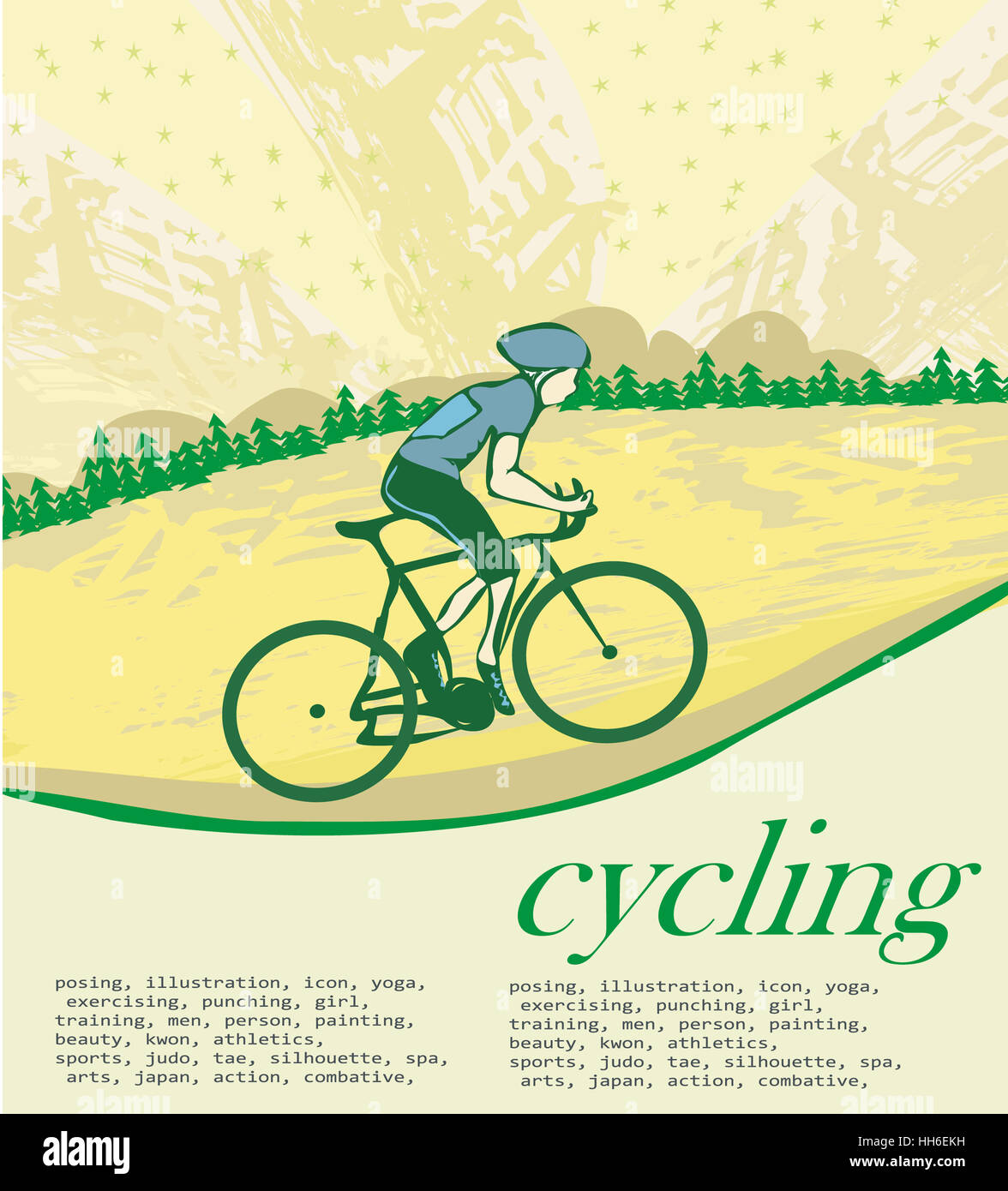 i love cycling banner Stock Photo - Alamy